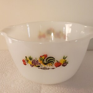 Vintage Rooster Bowl by Anchor Hocking Fire King Chanticleer Cinderella ...