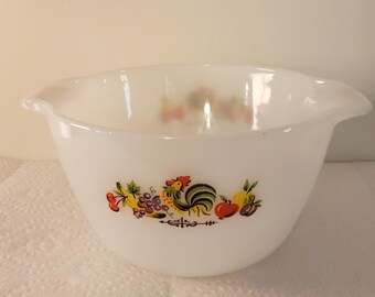 Fire King Rooster Bowl - Etsy