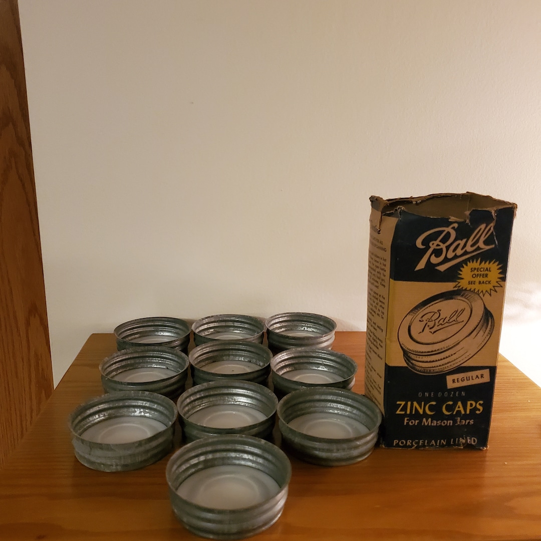 Vintage Ball Lids Zinc Mason Jar Lids - Etsy