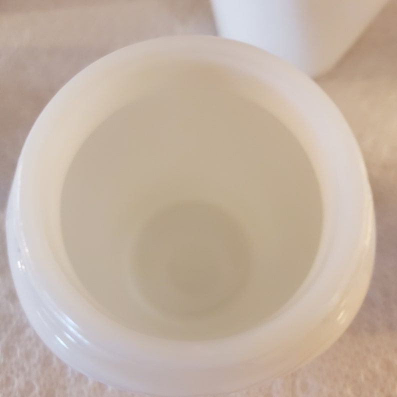 Vintage White Cold Cream Milk Glass Jars - Etsy