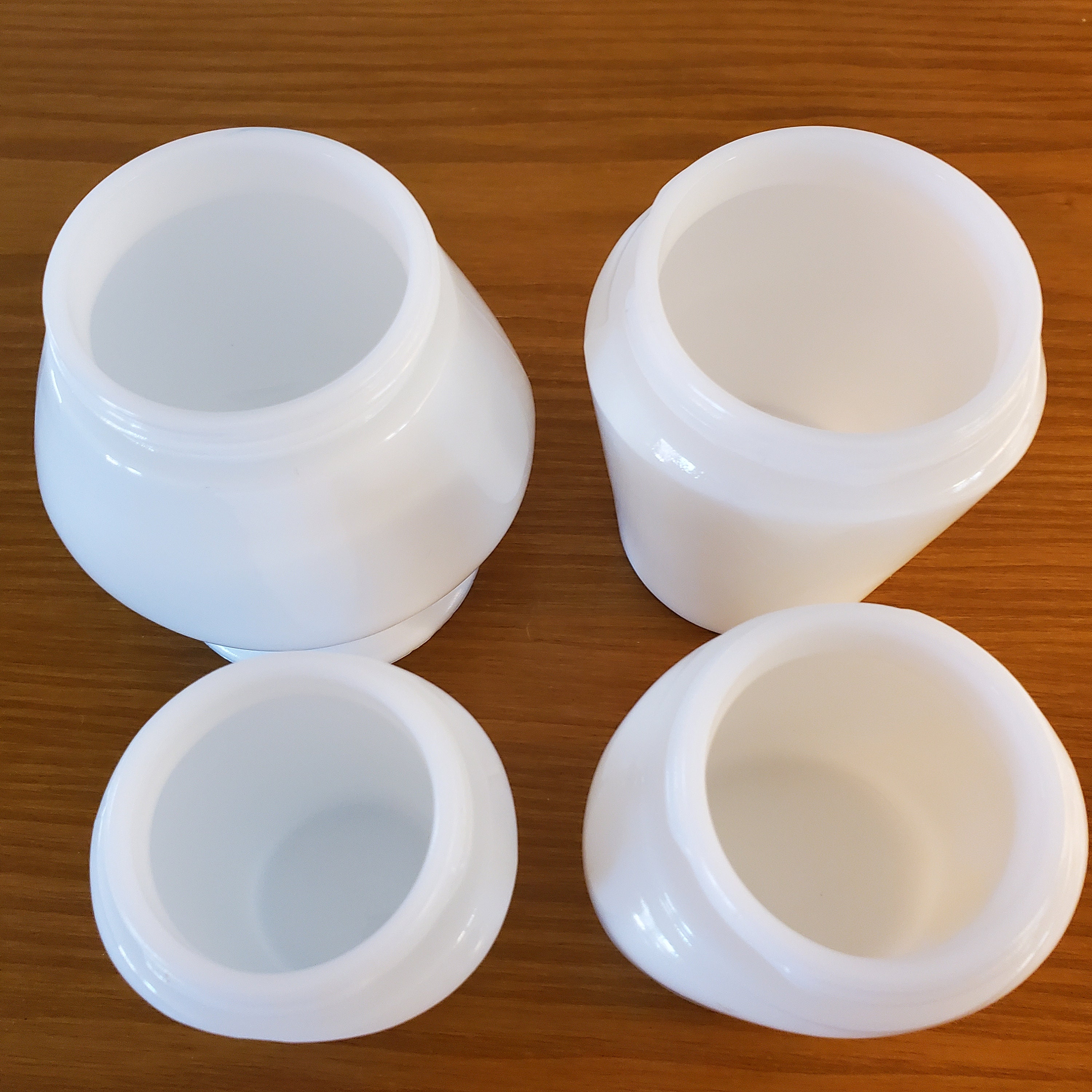 Vintage Cold Cream Jars Milk Glass Jars - Etsy