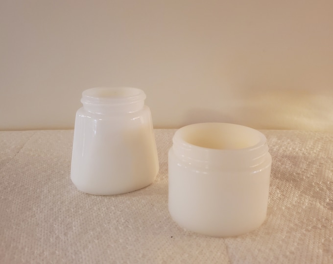 Vintage Cold Cream Jars Milk Glass Jars Old Face Cream Jars - Etsy