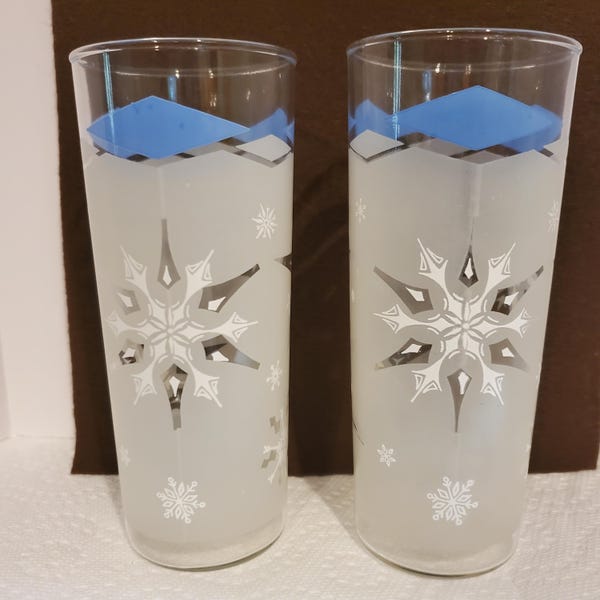 Snowflake Glassware - Etsy