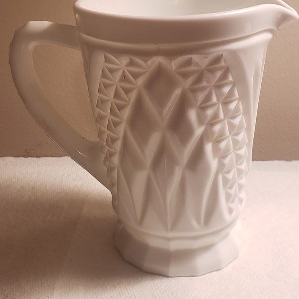 Milk Glass Pitcher - Etsy