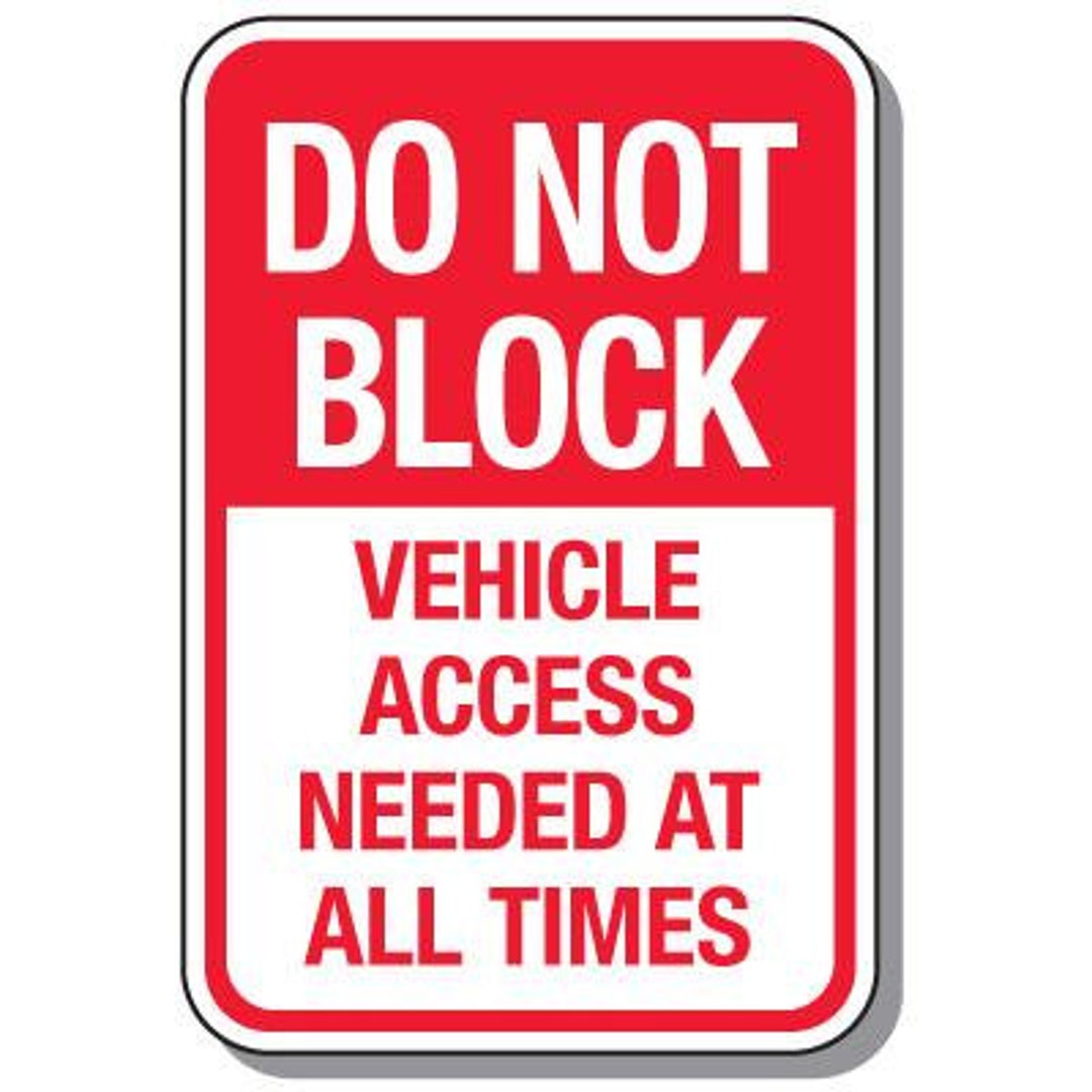 No Parking Signs - Do Not Block Access Needed - Etsy