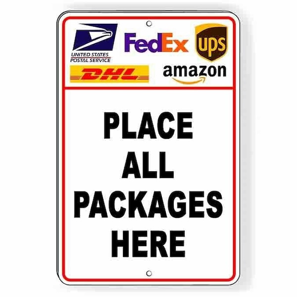 Drop Packages Here Sign - Etsy