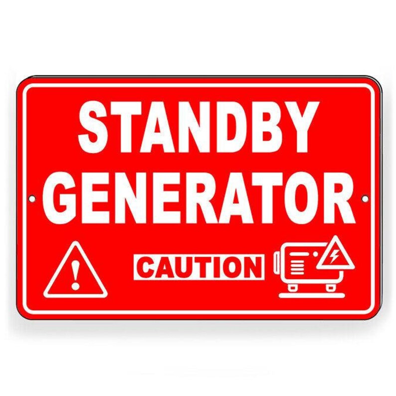 Standby Generator Caution Metal Sign Osha WARNING - Etsy