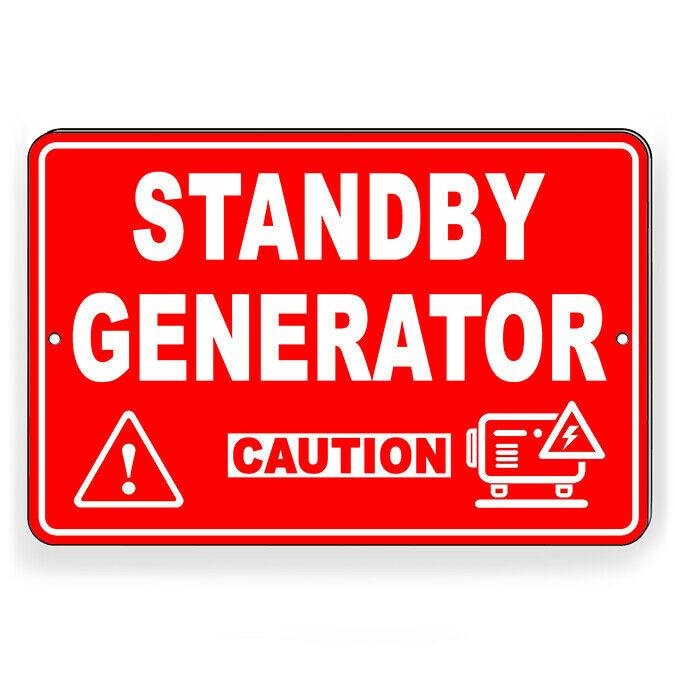 Standby Generator Caution Metal Sign Osha WARNING - Etsy