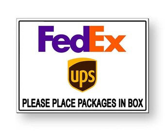 Please Place Packages in Box - Etsy