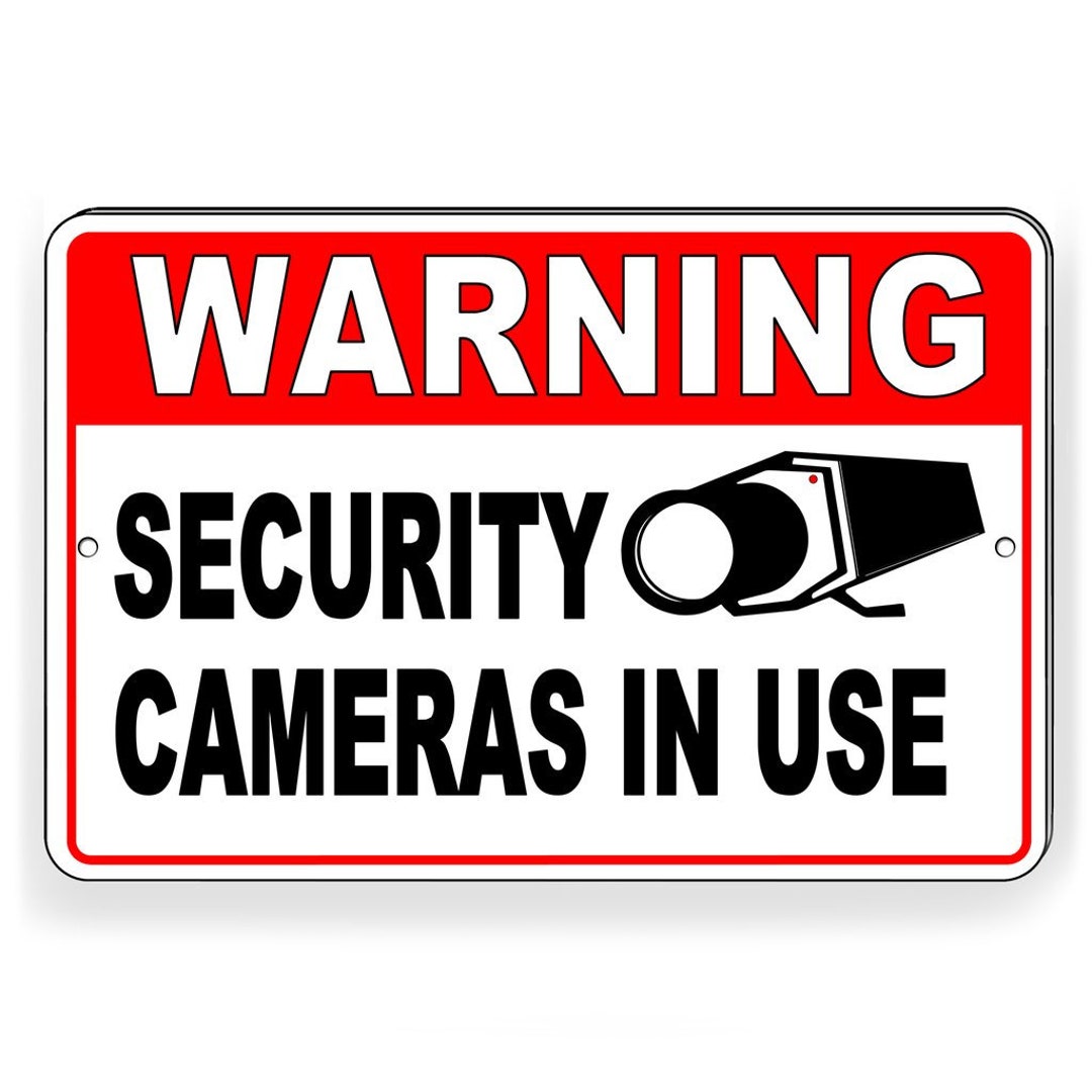 Warning Security Cameras in Use - Etsy