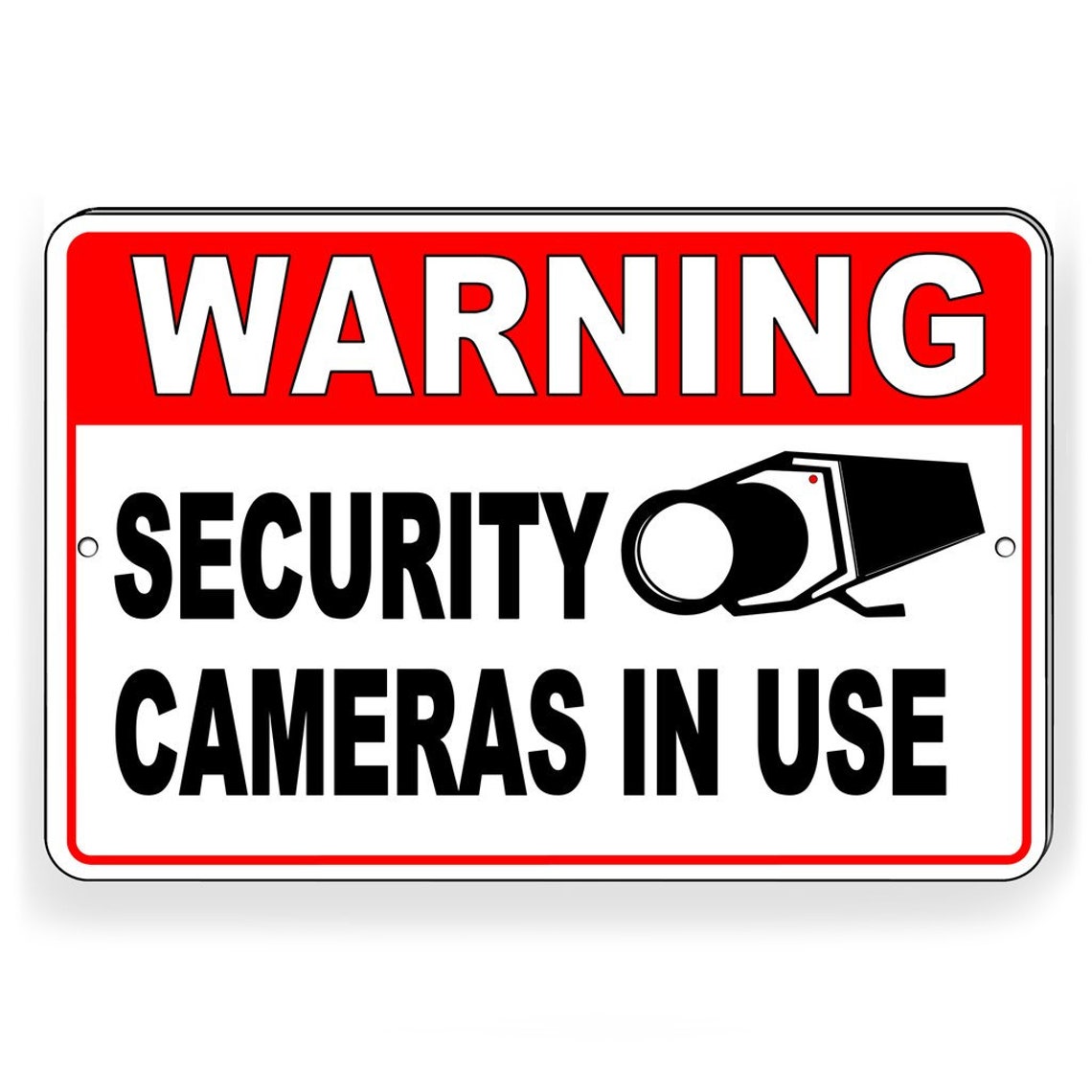 Warning Security Cameras In Use | Etsy