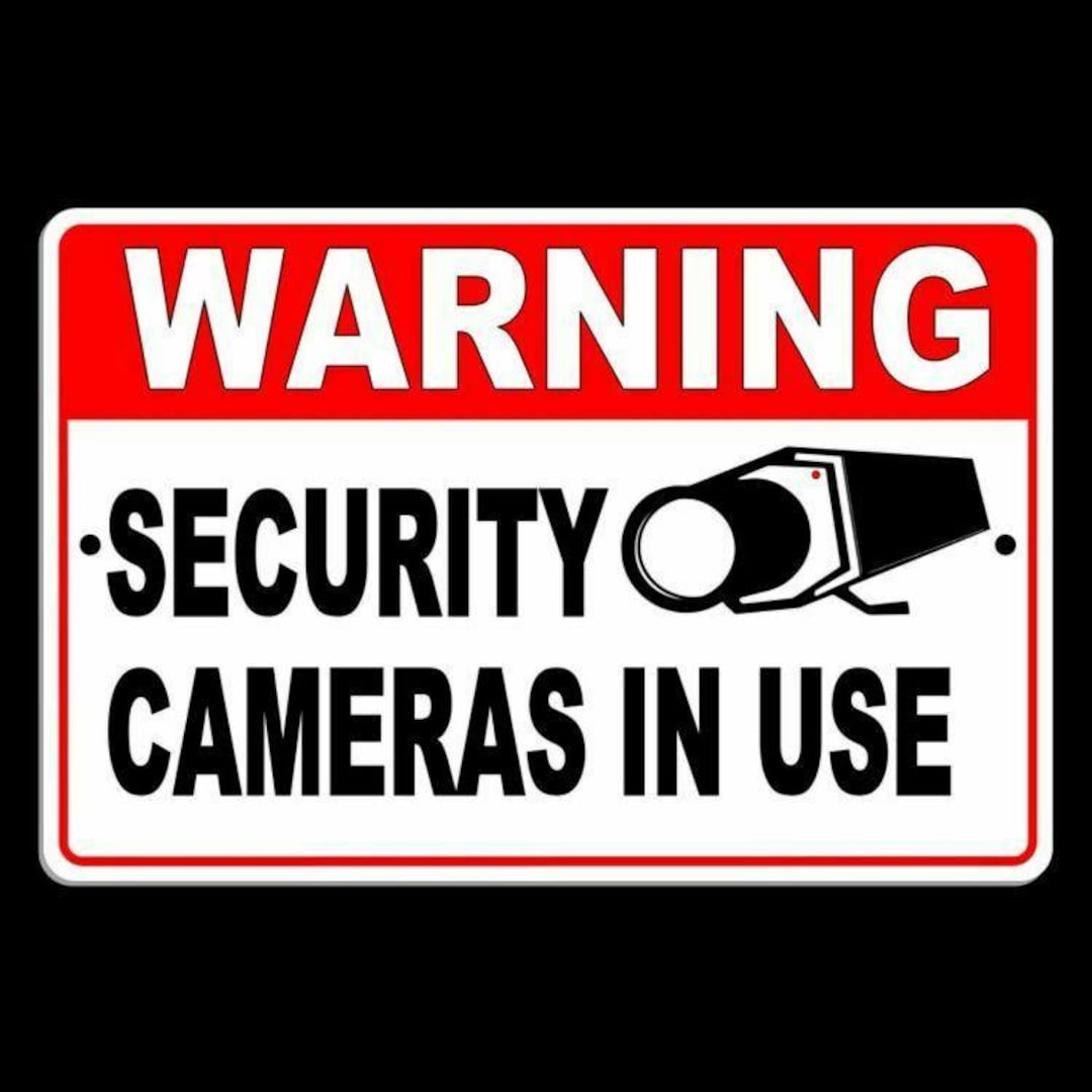 WARNING Security Cameras in Use Metal Sign Surveillance Monitor - Etsy