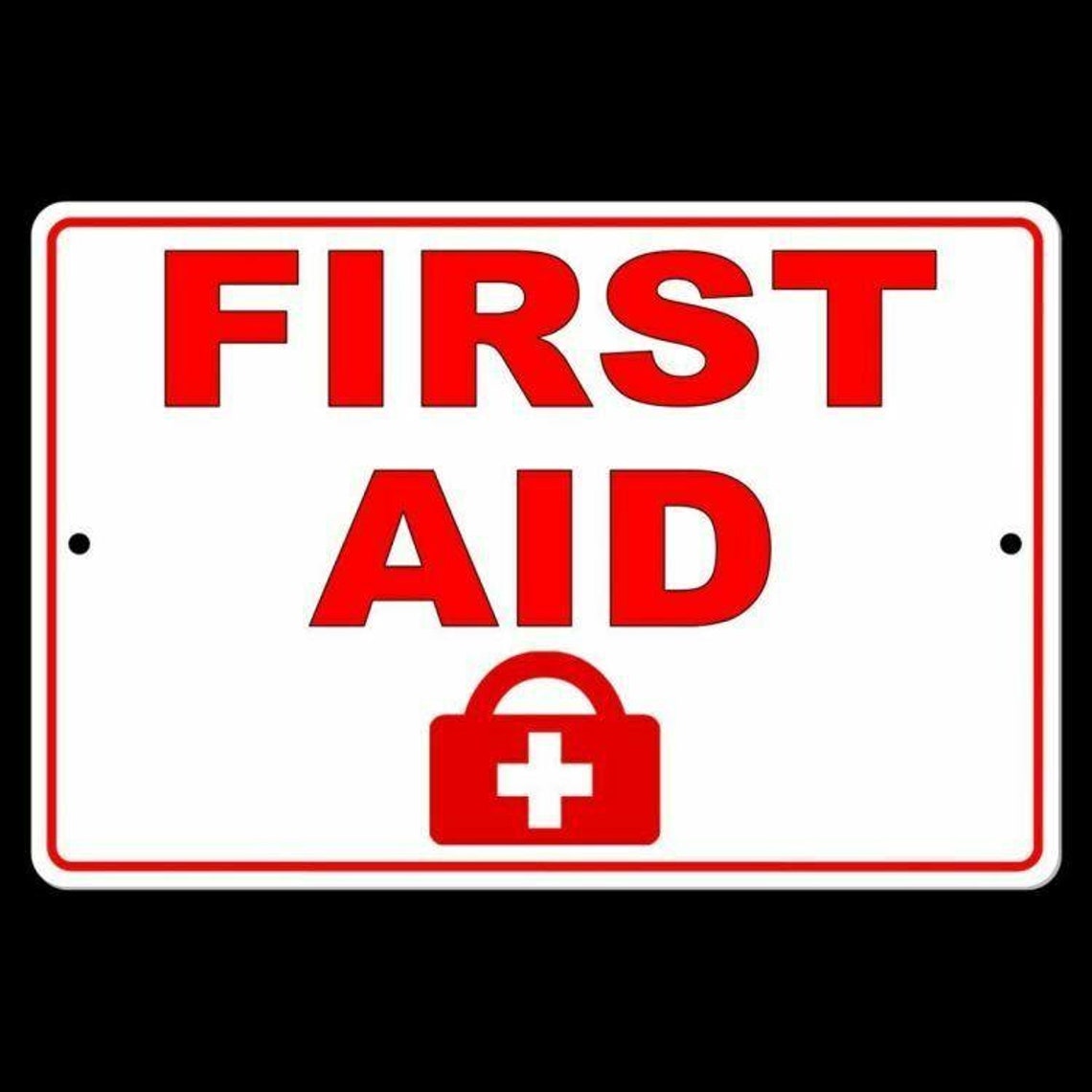 First Aid Kit Sign Metal Emergency Medicine Notice WARNING - Etsy UK