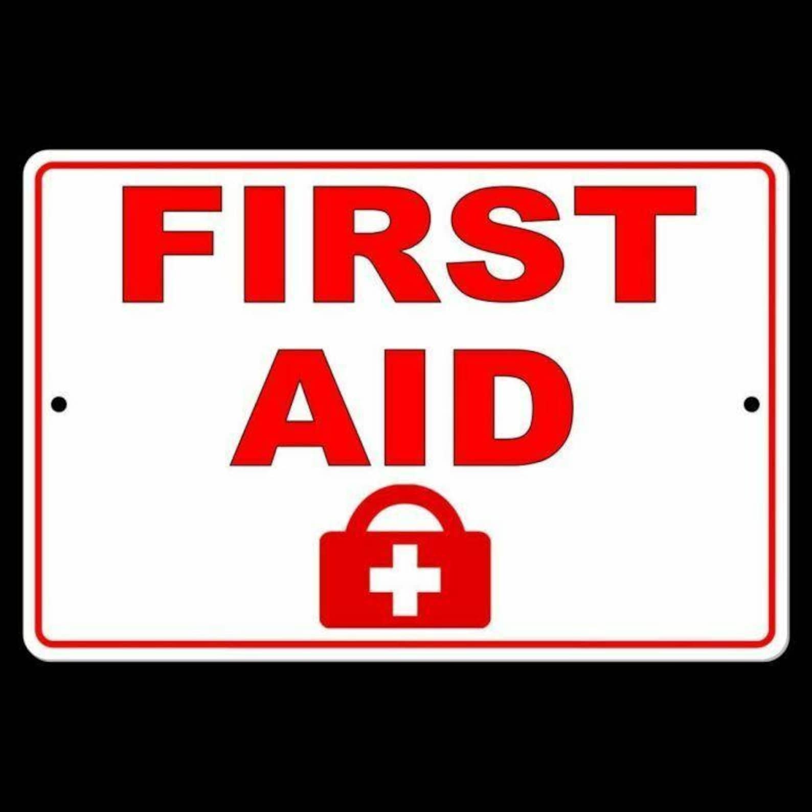 First Aid Kit Sign Metal Emergency Medicine Notice WARNING - Etsy