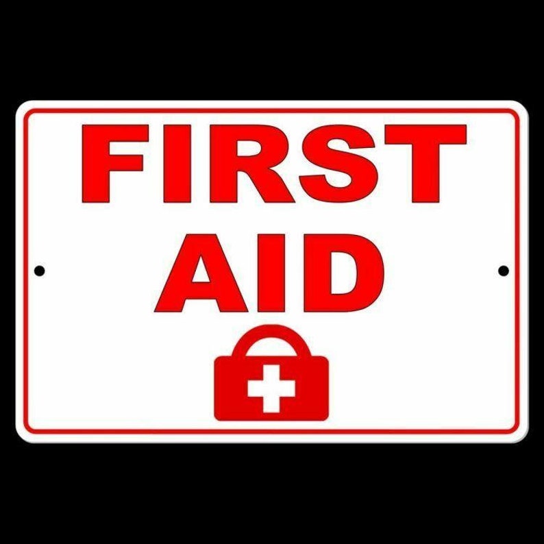 First Aid Kit Sign Metal Emergency Medicine Notice WARNING - Etsy