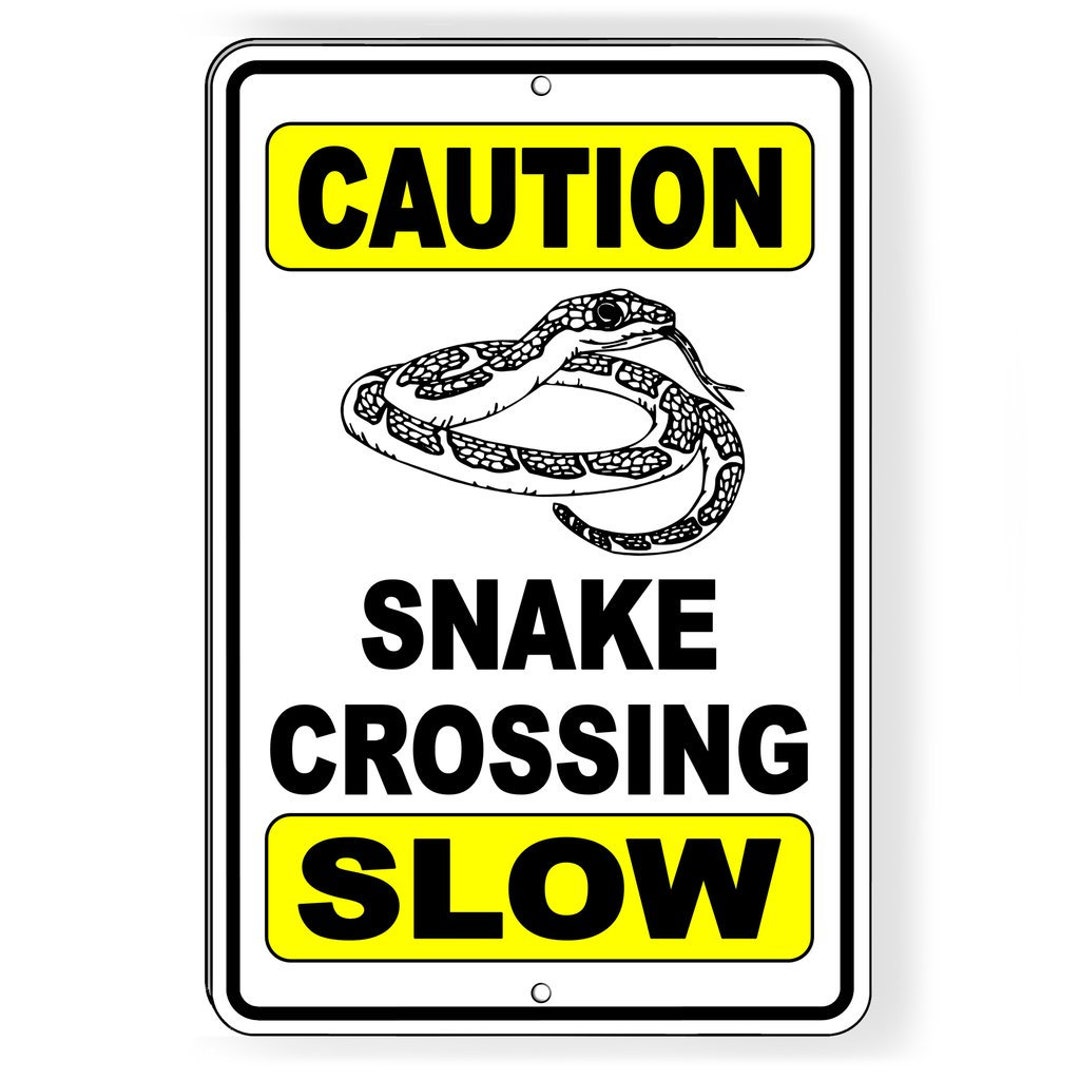 CAUTION SNAKE CROSSING - Etsy