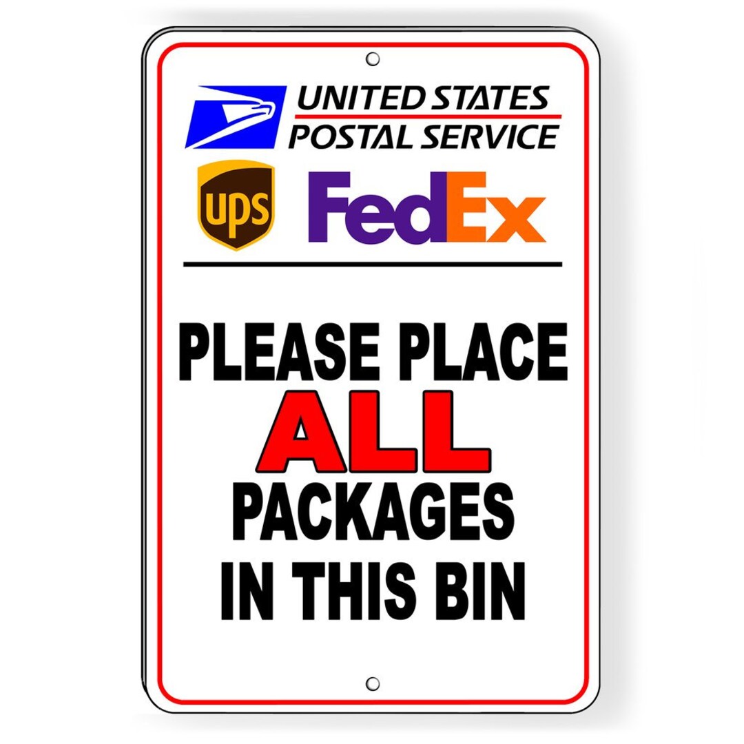 Please Place All Packages in This Bin - Etsy