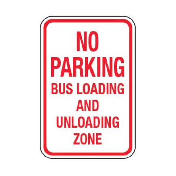 No Parking Bus Loading and Unloading School Parking Signs - Etsy Hong Kong