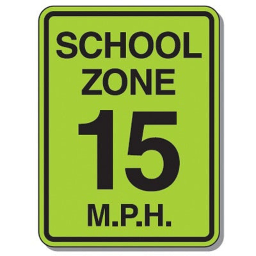 School Zone Speed Limit Signs - Etsy