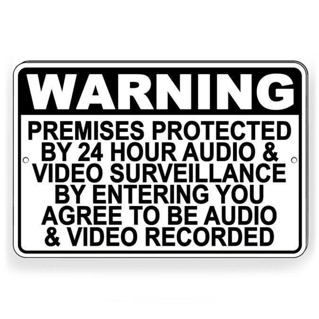 Protected by Recorded Audio & Video Surveillance Metal Sign - Etsy