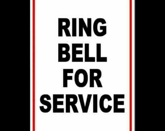 Ring Bell for Service Sign - Etsy
