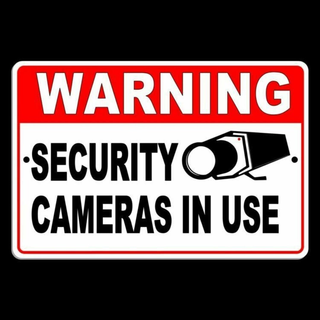 WARNING Security Cameras in Use Metal Sign Surveillance Monitor S041 - Etsy