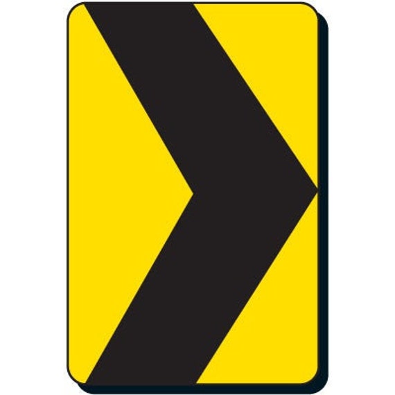 Hazard Arrow Sign | Etsy