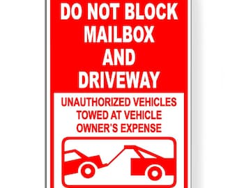 Do Not Block Mailbox Sign | Etsy