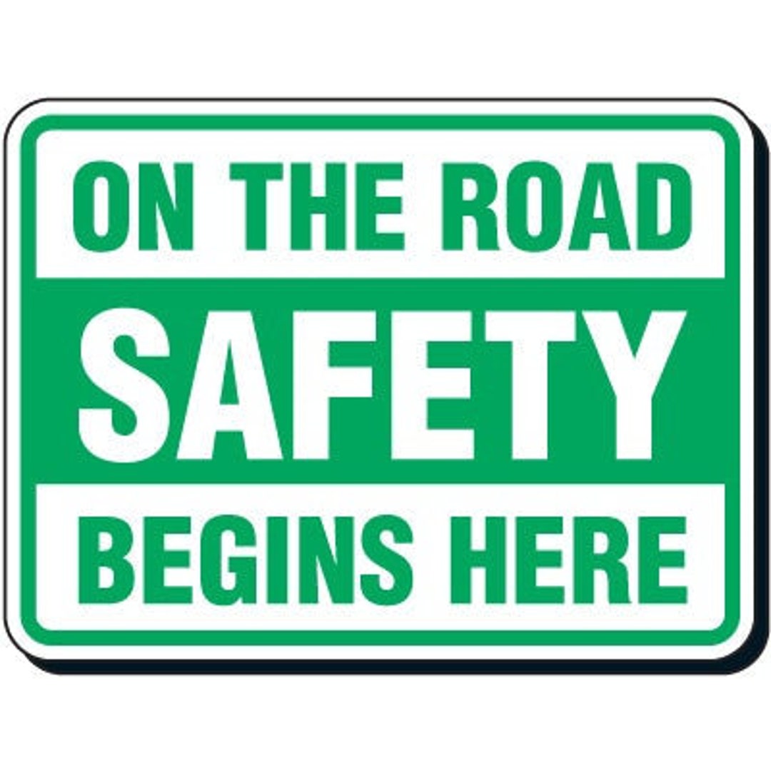 On the Road Safety Sign - Etsy