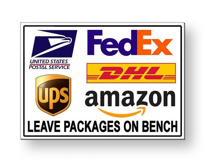 Please Leave Packages on the Bench Sign USPS FEDEX MS080 - Etsy