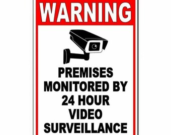 Metal Surveillance Sign | Etsy