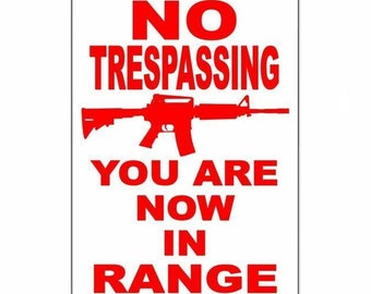 No Warning Shot Sign | Etsy