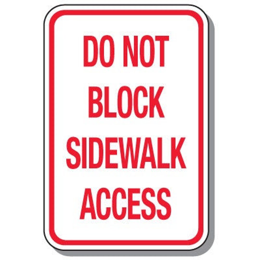 No Parking Signs - Do Not Block Sidewalk - Etsy