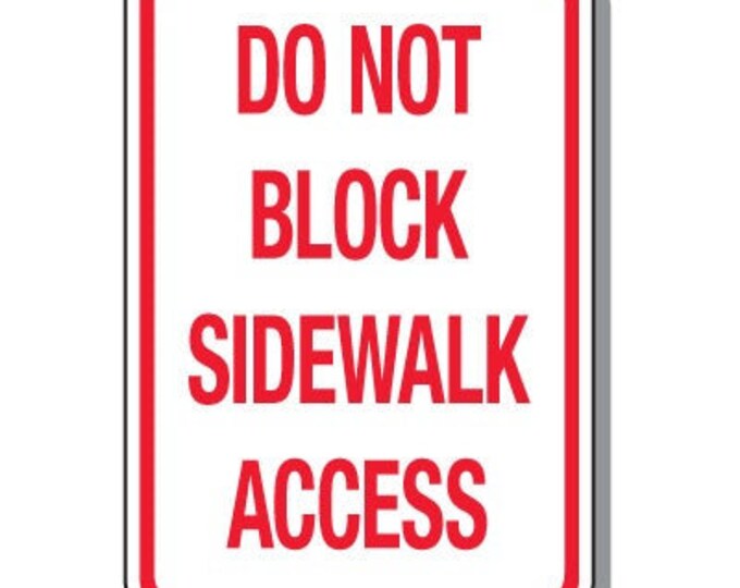 No Parking Signs - Do Not Block Sidewalk - Etsy