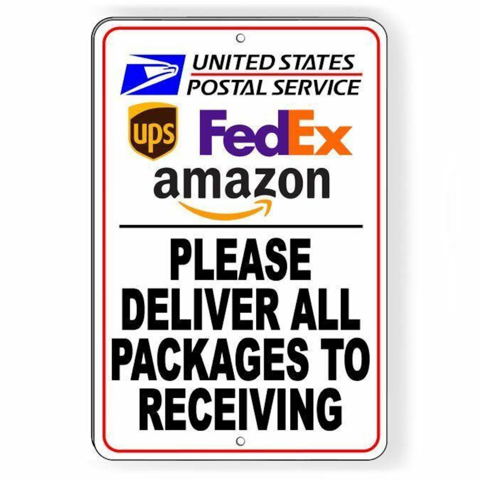 Please Deliver All Packages to Receiving Metal Sign Warehouse - Etsy