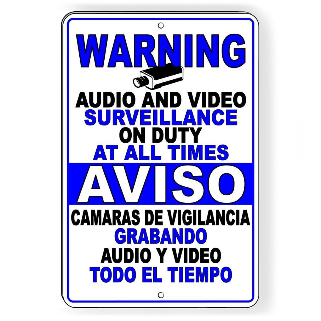 Spanish Security Video Surveillance Sign - Etsy