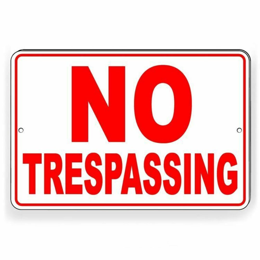 No Trespassing WARNING Metal Sign Weatherproof Won't Rust or Fade ...