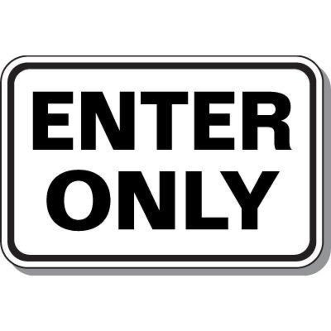 Enter Only Sign - Etsy