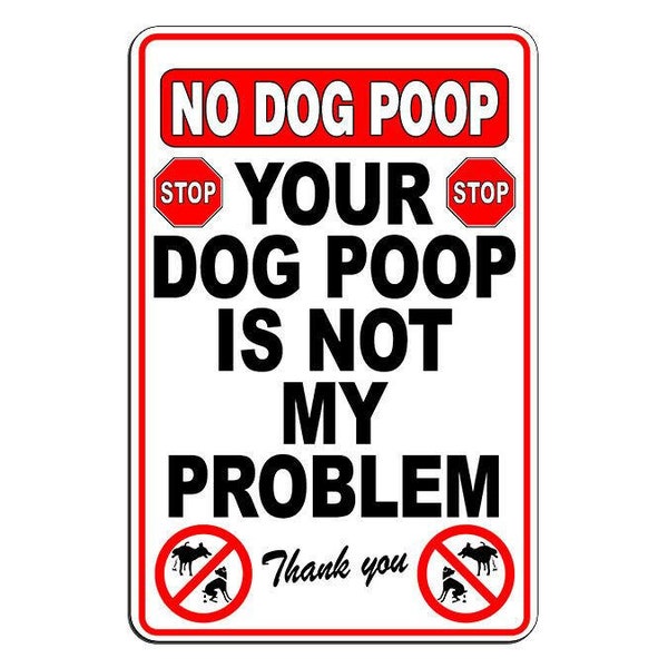 No Dog Poop Stickers - Etsy