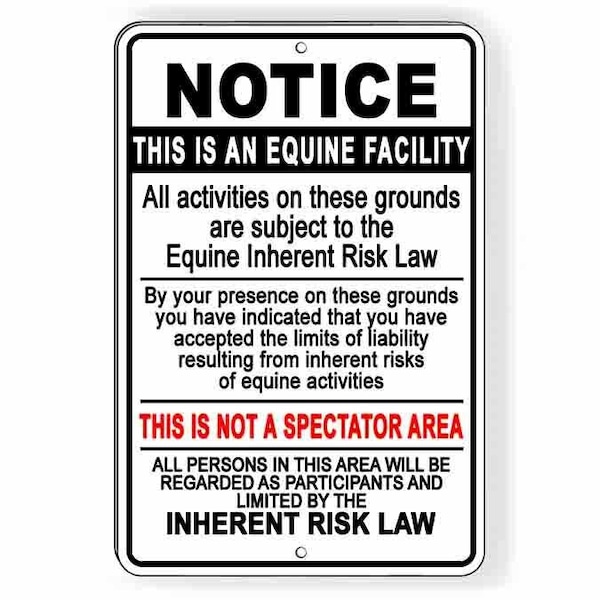 Equine Liability Sign - Etsy