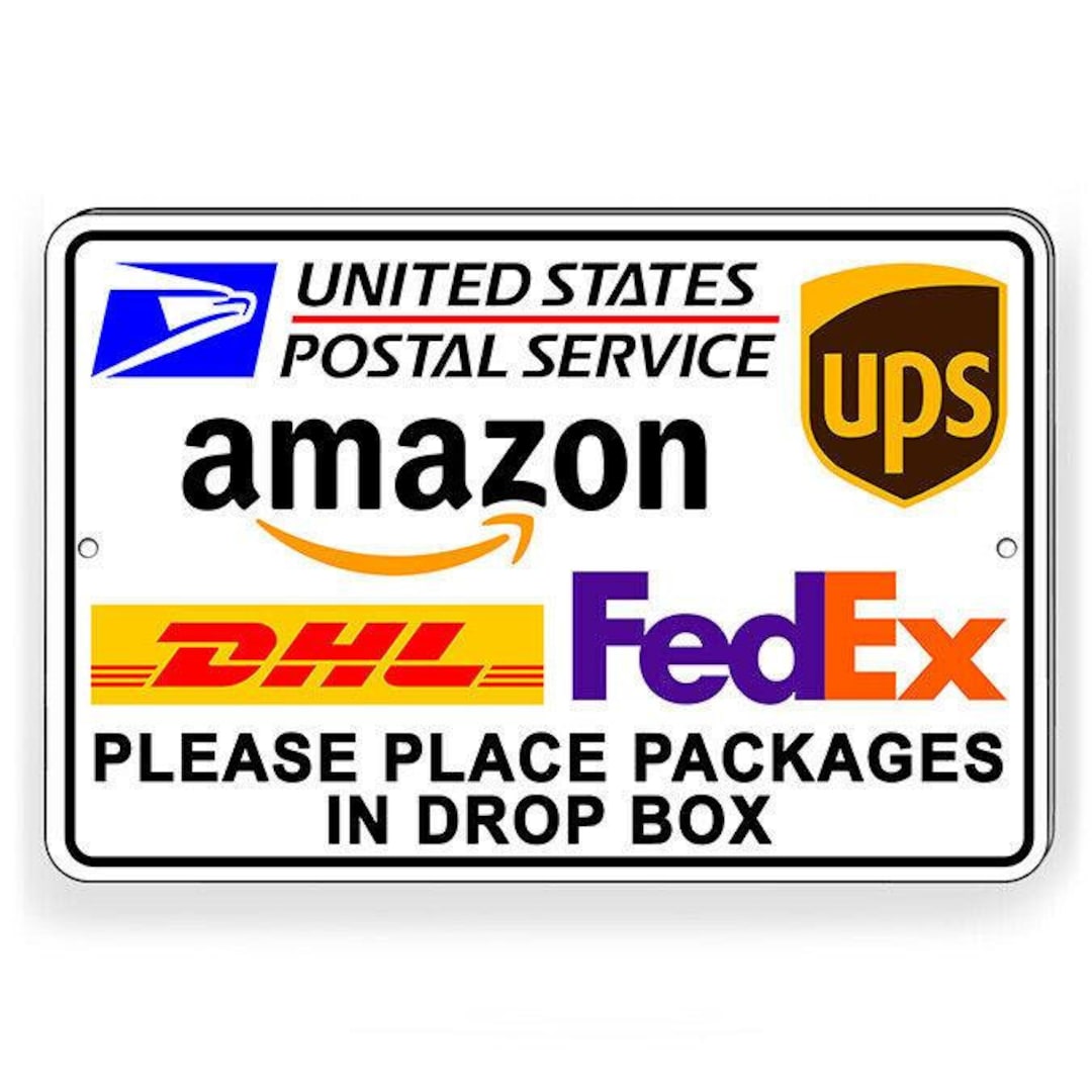 Please Deliver Packages to Drop Box Sign USPS Delivery - Etsy