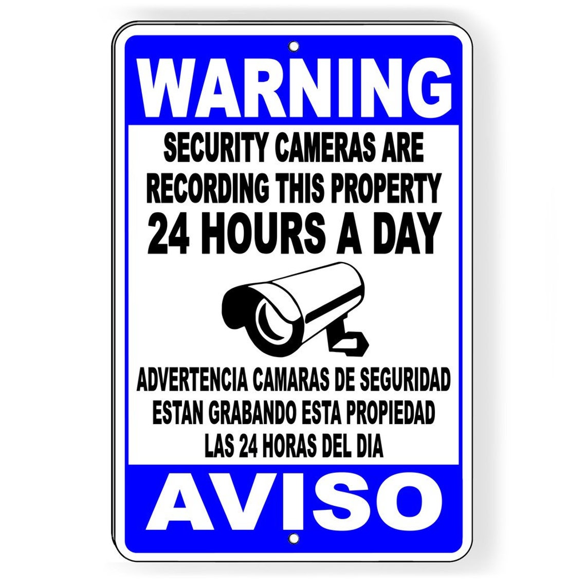 Spanish Security Video Surveillance Sign - Etsy