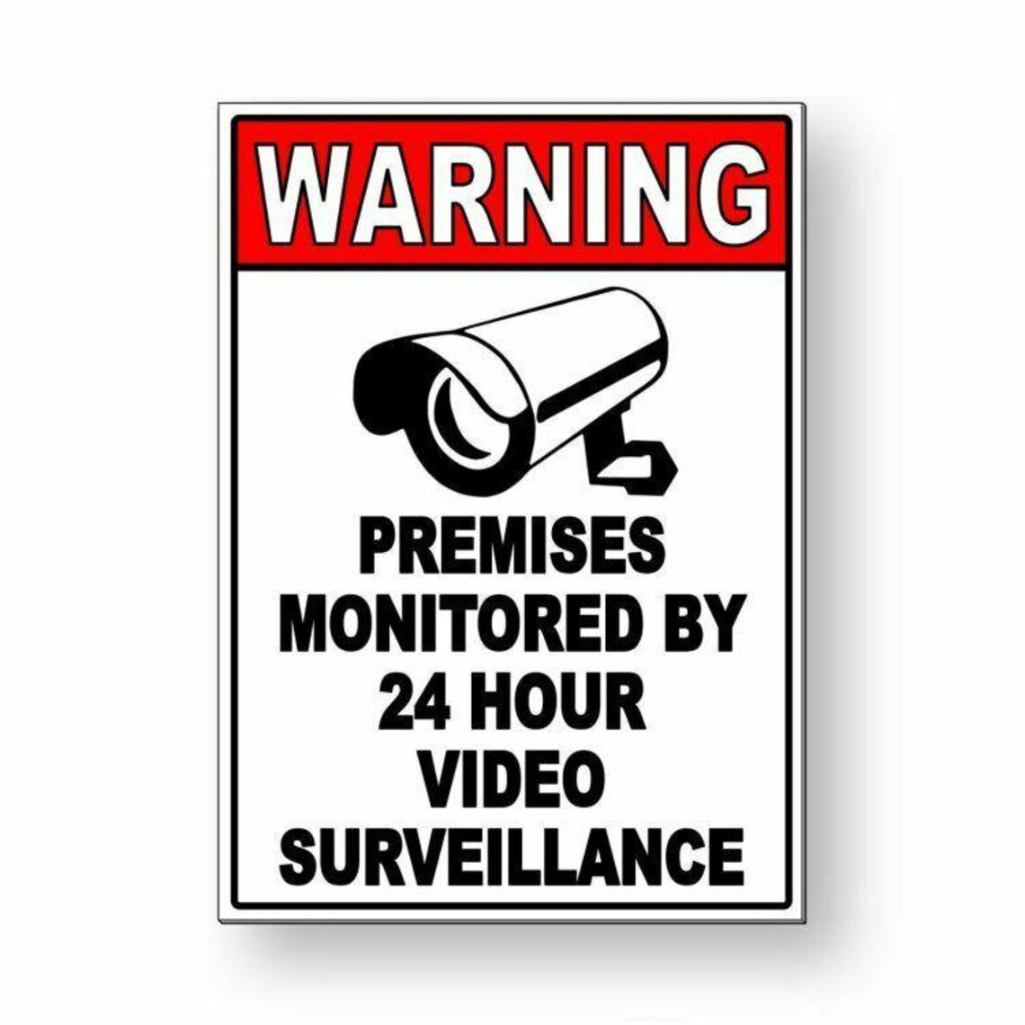 Premises Monitored by 24 Hour Video Surveillance Metal Sign - Etsy