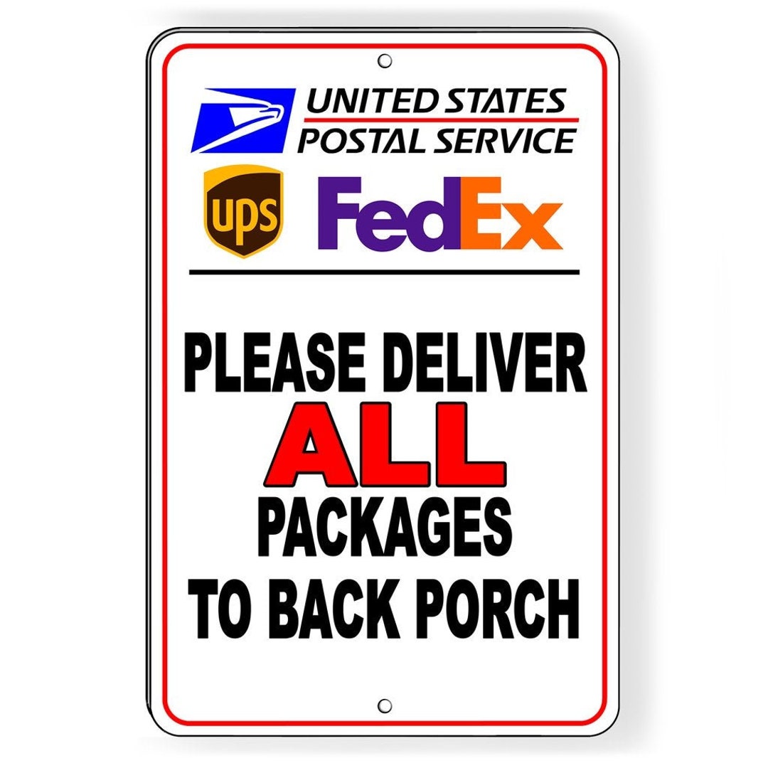 Deliver All Packages to Back Porch - Etsy