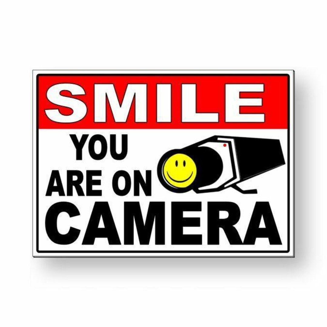 Smile You Are on Camera Sign Metal Video Surveillance Security - Etsy