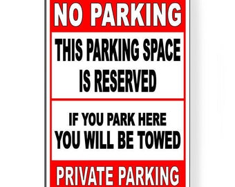 Reserved Space Sign - Etsy