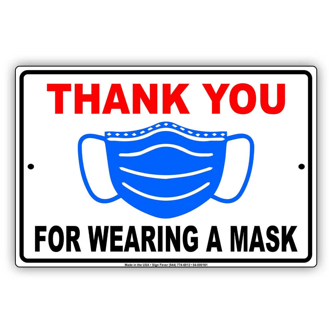 Thank You for Wearing A Mask for Your Own Safety Door or | Etsy