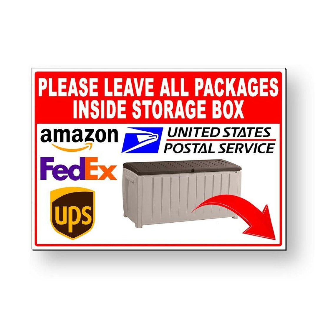 Leave All Packages Inside Storage Box Metal Sign USPS UPS FEDEX - Etsy