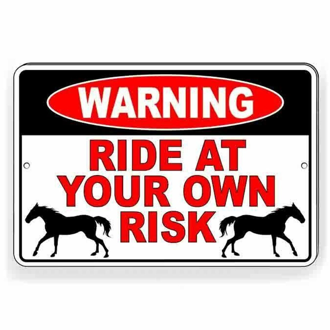 Ride at Your Own Risk Horseback Horses Equine Metal Sign - Etsy