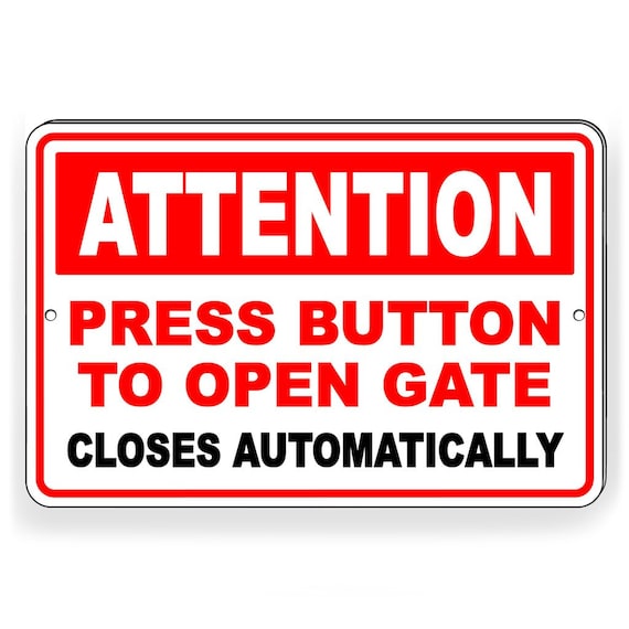 Press Button to Open Gate Closes Automatically | Etsy